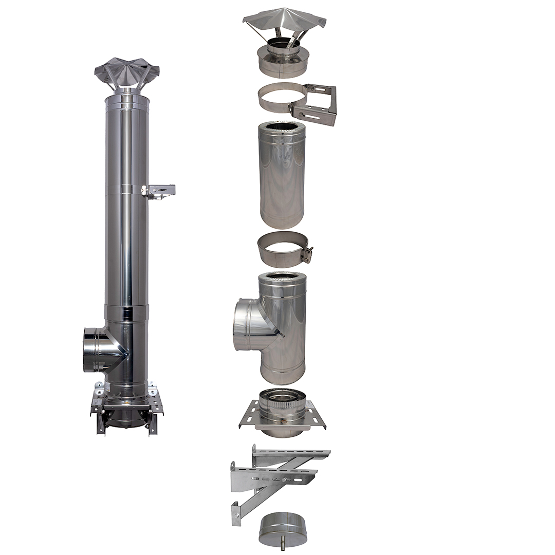 COS DE FUM – VERSIA-LUX – D160/220 MM – 5M – plecare intermediară, T90 ...